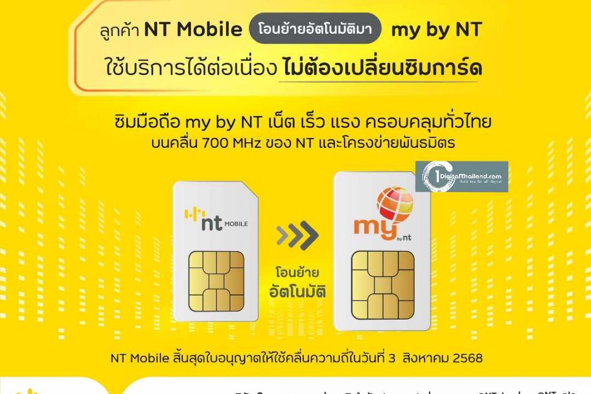 NT พร้อมโอนย้ายผู้ใช้บริการ NT Mobile พร้อมเตรียมโอนย้ายผู้ใช้บริการสู่โครงข่าย my by NT โดย ...